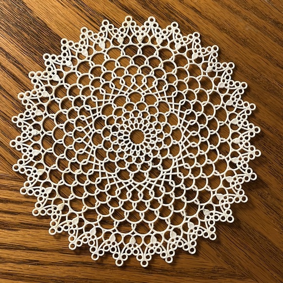 Accents | Vtg 5s60s Plastic Doily White Lace Plastic Doily Excellent ...
